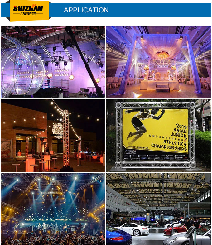 Square Lightweight Lighting Truss Bolt Type Stage Lighting Scaffolding