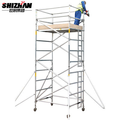 Outdoor Removable Aluminum Telescopic Scaffold Tower 6m Platform