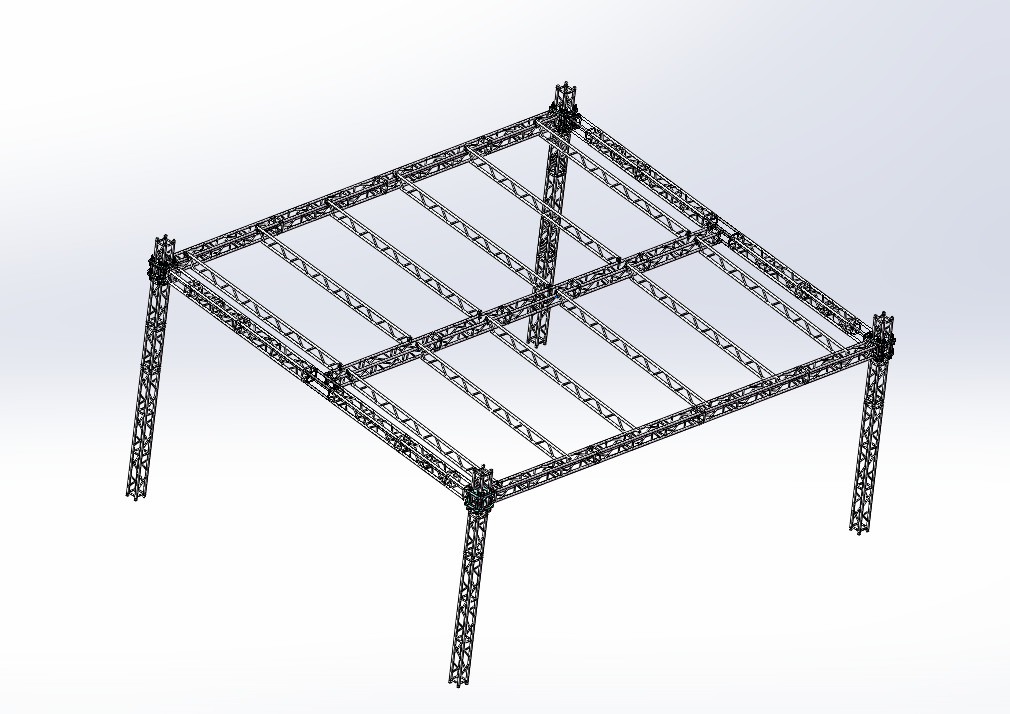 290X290mm Concert Curved Aluminum Box Event Stage Lighting Truss System