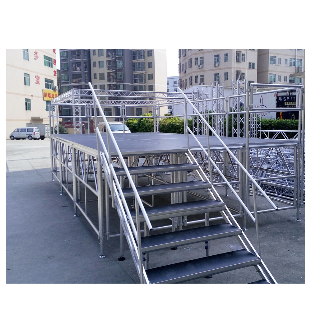 Aluminum Alloy Arched Stage Truss System Removable Stage Platform
