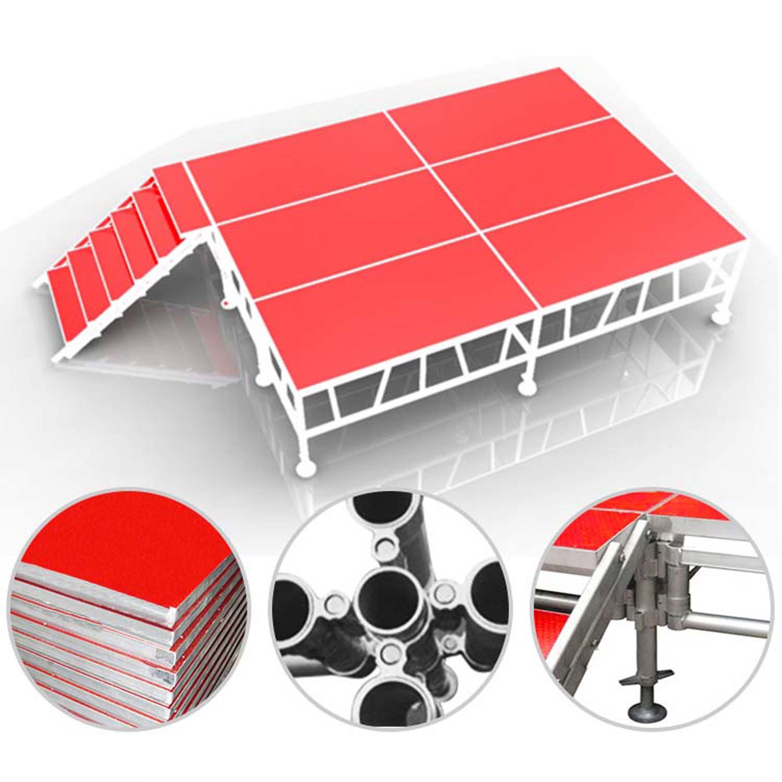 Triangle Aluminum Alloy Stage Adjustable Height For Concert Show