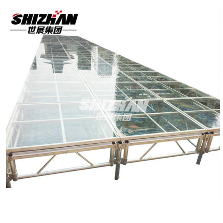 Acrylic Aluminum Stage Portable Glass Stage Platform Concert Free Design
