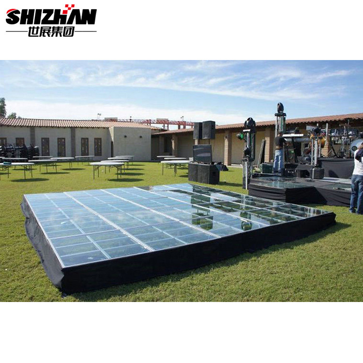 Acrylic Aluminum Stage Portable Glass Stage Platform Concert Free Design