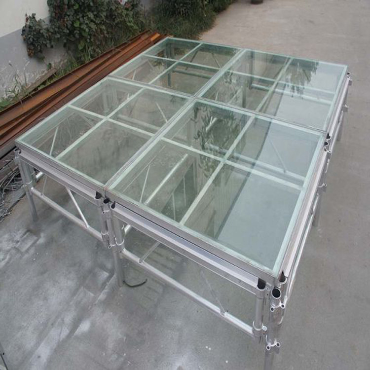 Tempered Glass Platform Stage Aluminum Concert Stage For Wedding Outdoor