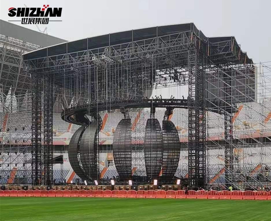 TUV Long Span LED Ball Heavy Duty Truss 85 Ton Loading Capacity Steel ...