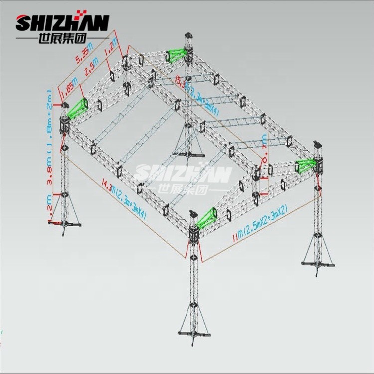 Outdoor Easy Assembly Aluminium Lighting Truss Portable Event Square ...