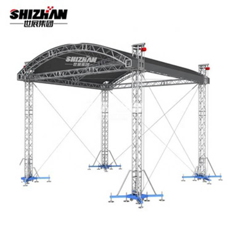 TUV Stage Decoration Circles Curved Aluminum Triangle Lighting Truss