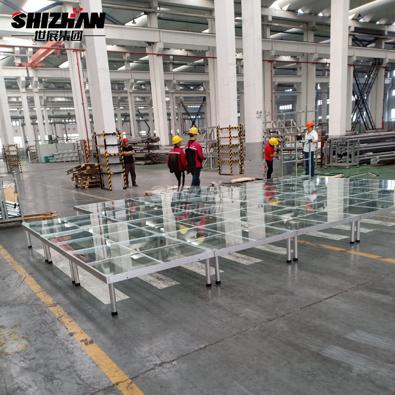 750kg/sqm Acrylic Event Glass Stage Aluminum Stage Platform