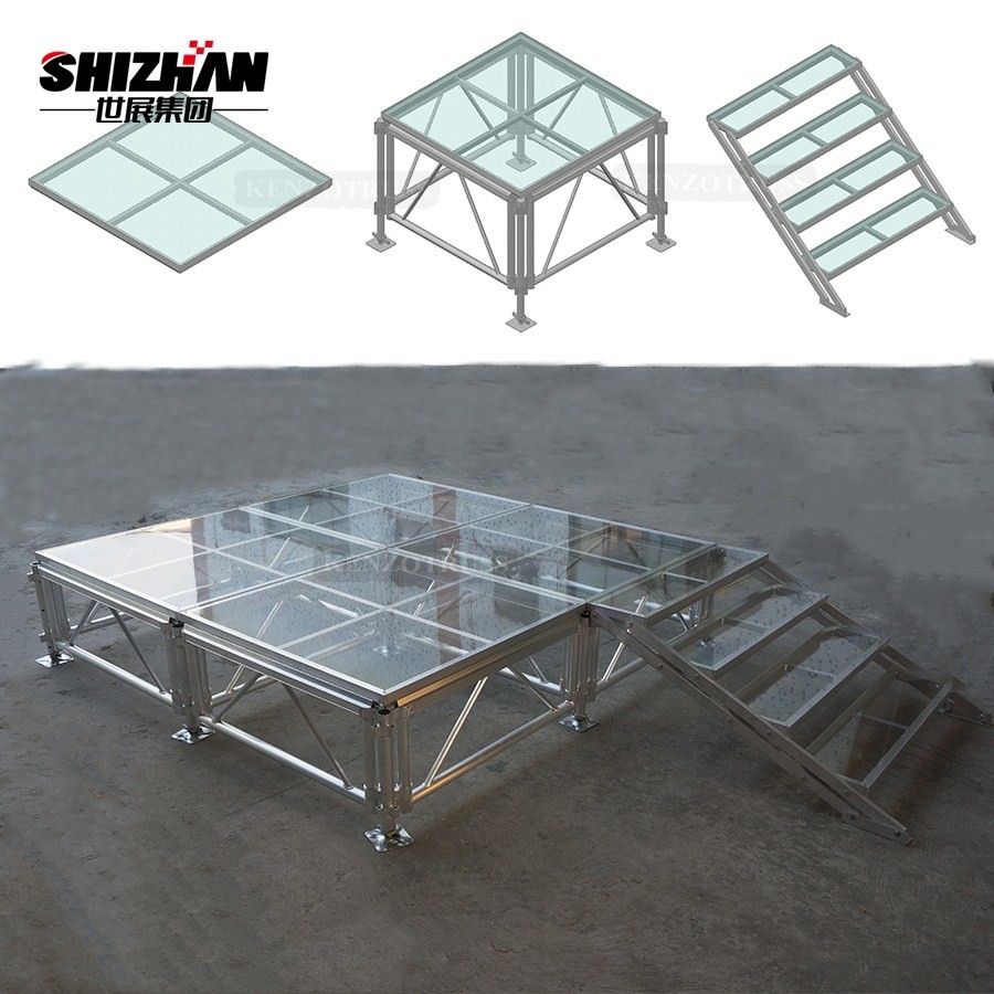 Wedding Party Glass Stage Decoration Portable Dance Floor For Stage ...