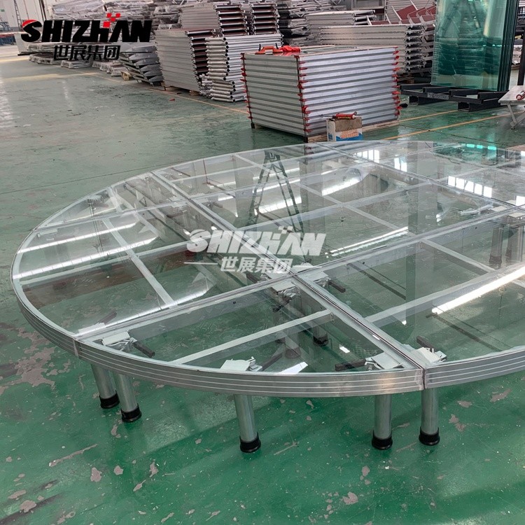 Acrylic Wedding Reception Glass Stage Aluminium Easy Assembly Portable ...