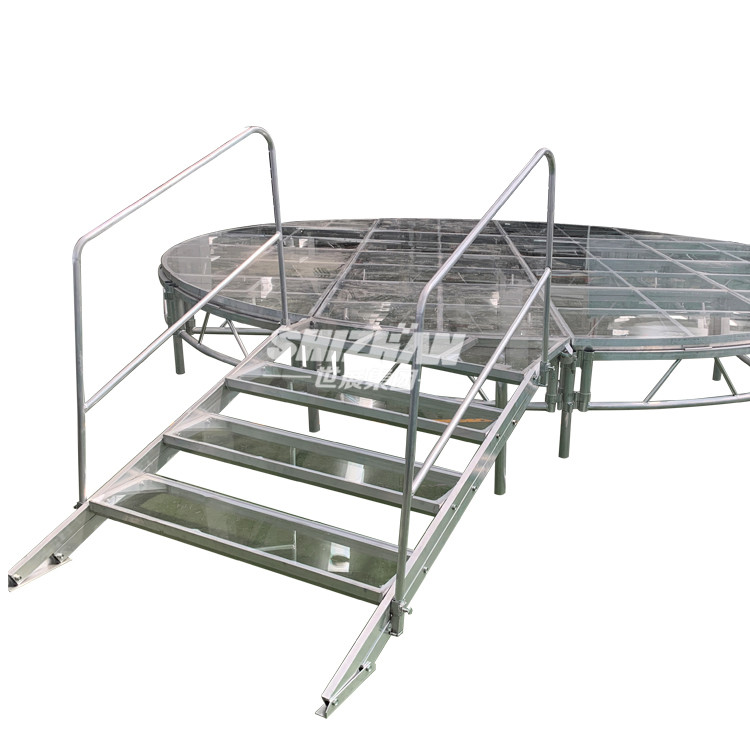 Outdoor Event Glass Stage Mobile Aluminum Assemble Portable Acrylic ...