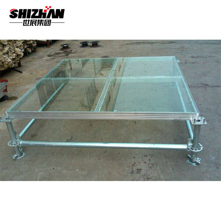 Aluminum Fashion Show Glass Stage Adjustable Acrylic Platform