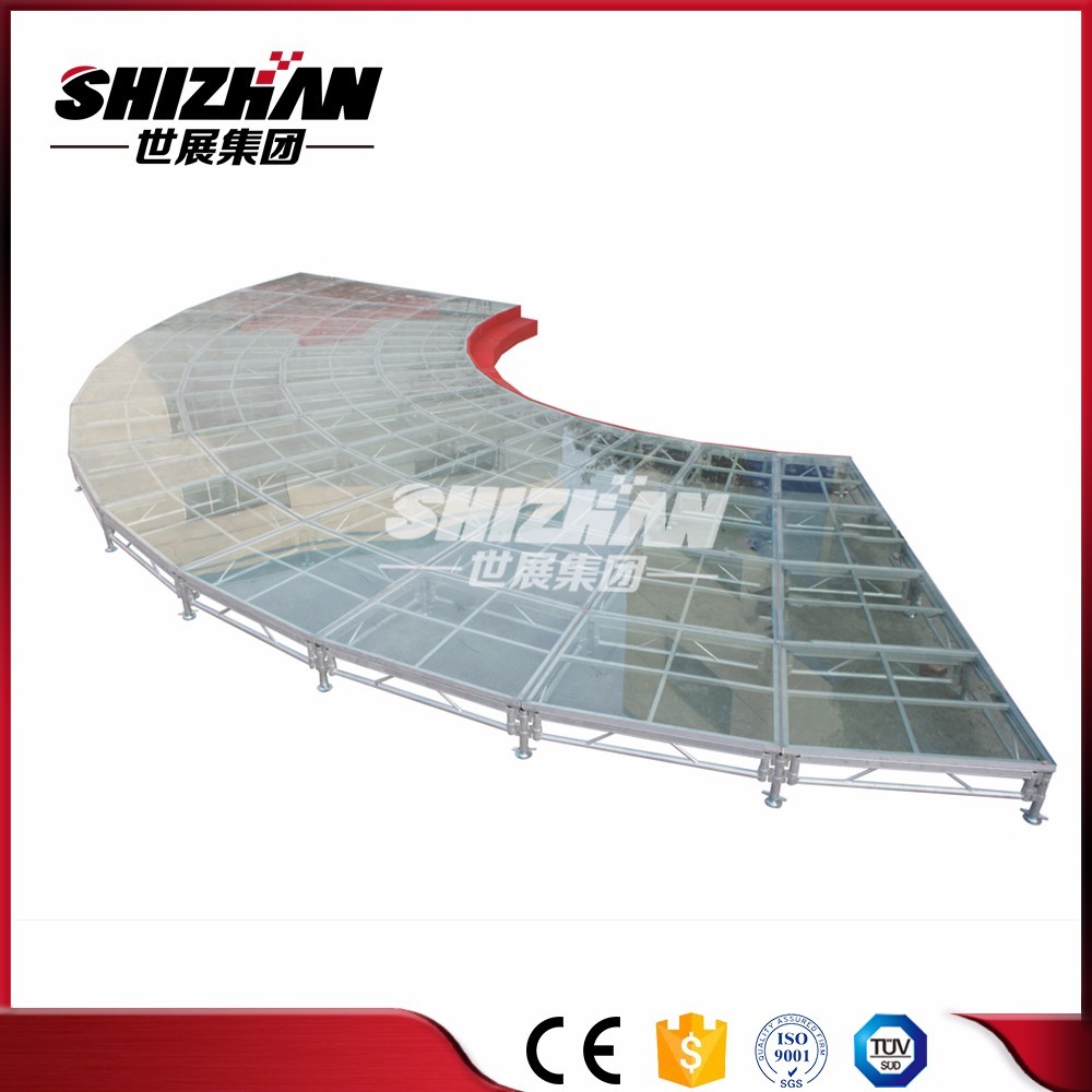 Water Proof Anti Slip Glass Stage Outdoor Indoor Acrylic Stage Platform