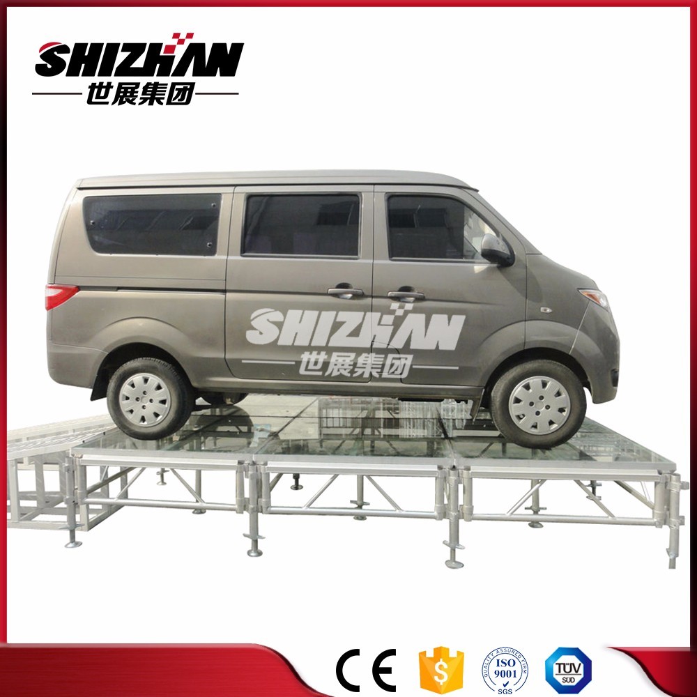 Anti Slip Catwalk Tempered Glass Stage Show Aluminum Frame Loading