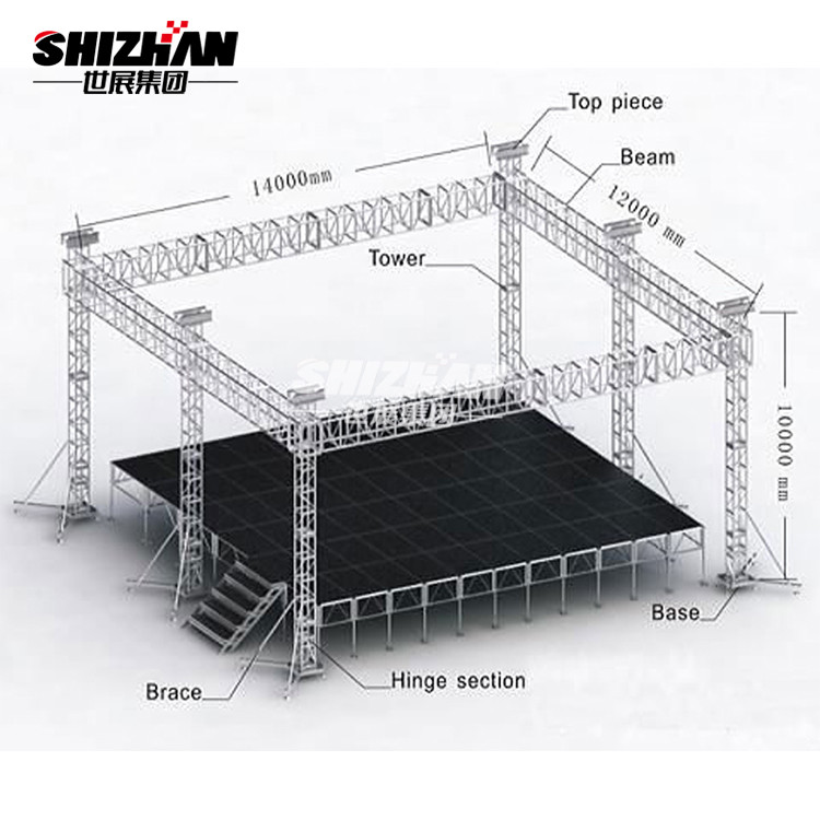 Stage Lighting Aluminum Truss Structure High Performance